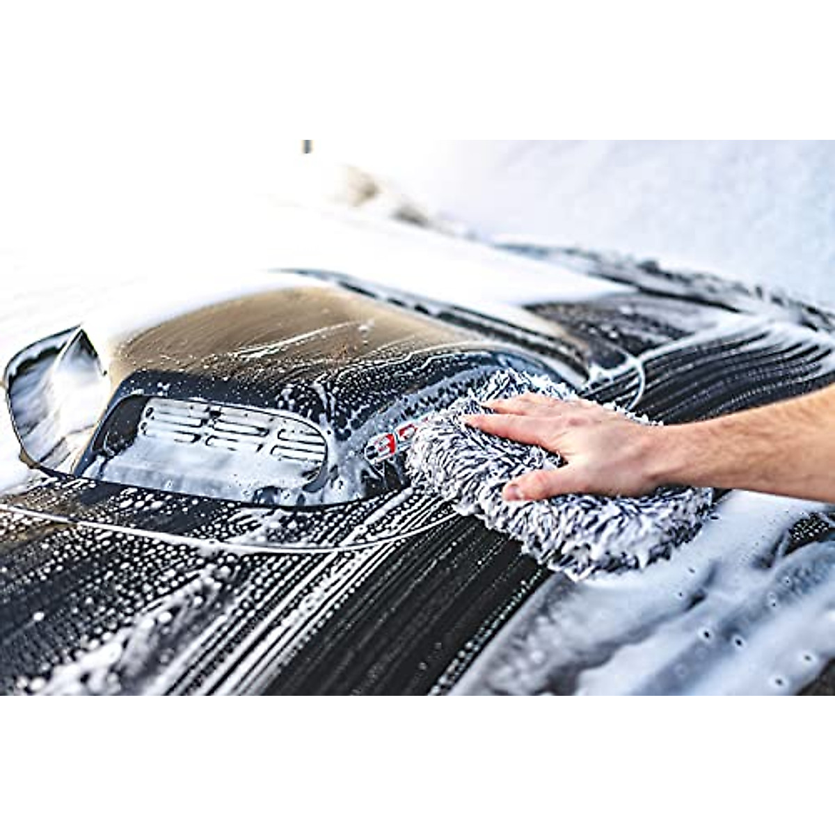 The Rag Company - The Cyclone Ultra Wash Mitt + Cyclone Ultra 6x8 Wash Pad Combo Pack - Microfiber Blend, Twist Loop Interior Liner Ideal for Foam, Soap + Bucket, & Rinseless Washing Methods