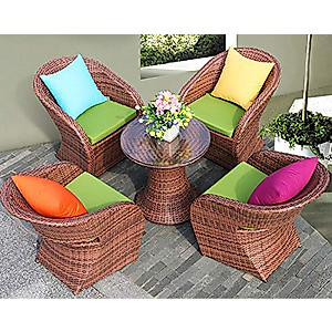 Augld 2Pack Outdoor/Indoor Throw Pillow Cover, Waterproof Solid Pillow Case Kiwi 12"x20"