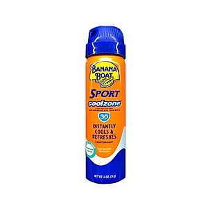 Banana Boat Sun Screen Sport Spray SPF 30 UltraMist Coolzone 1.8 oz (Travel Size), 2 units
