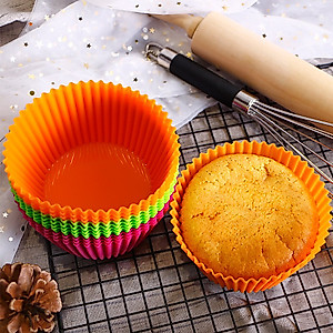 Webake Silicone Baking Cups 4.3 Inch Jumbo Reusable Cupcake Liners, Giant Cupcake Mold Non-stick Extra Large Muffin Pans Big Cupcake Holders (Pack of 12)