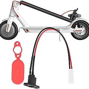 Battery Charger Connector Plug, Charging Port for M365 with Waterproof Cover for M365 Electric Scooter Accessory