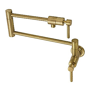 Kingston Brass KS4107DL Concord Pot Filler, Brushed Brass, 23.5 x 2.63 x 12.88