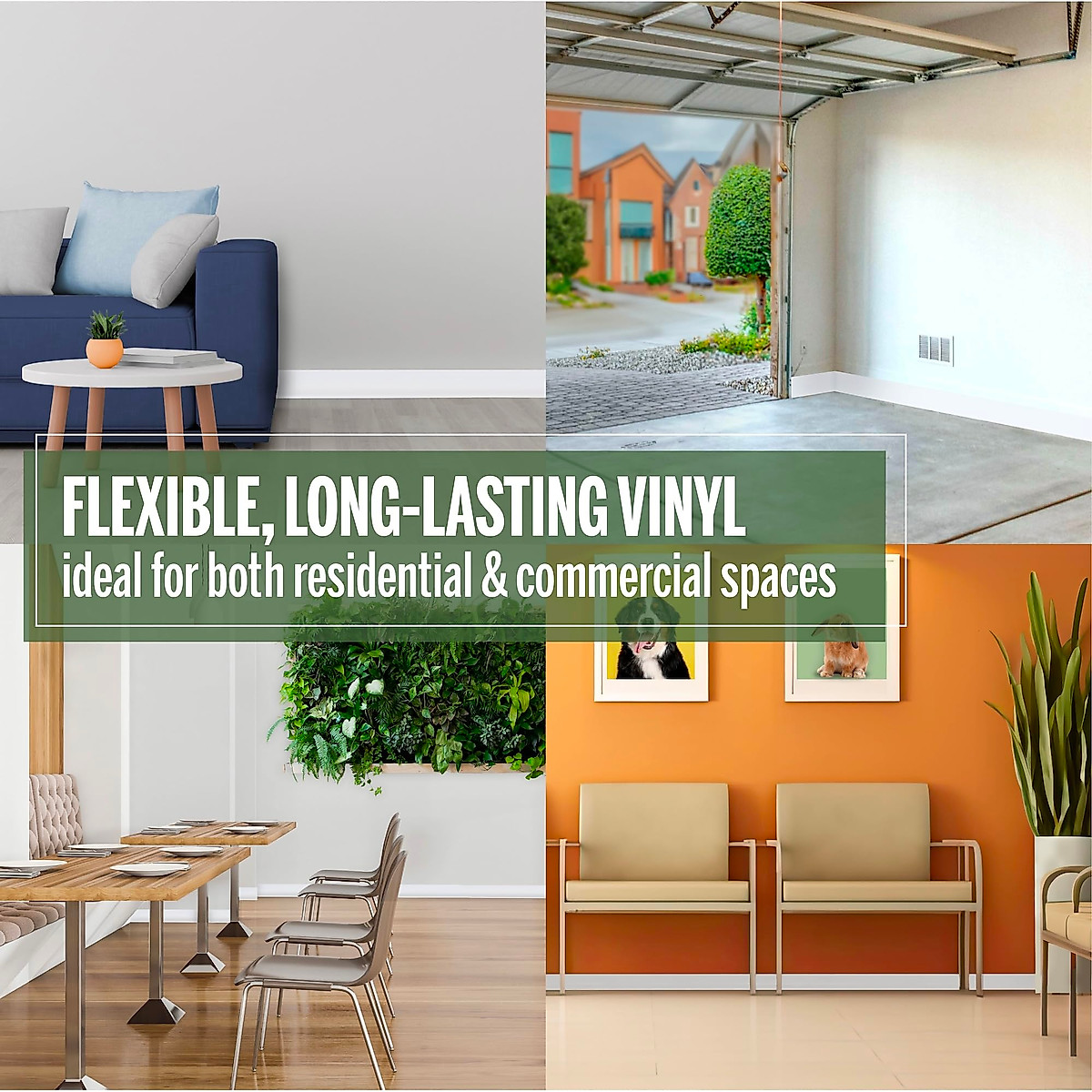 M-D Building Products 75929 2.5-Inch x 120-Feet Dry Back Vinyl Wall Base, Flexible Dry Back Vinyl Trim with Toe - Easy Install Molding Trim for Floors, Baseboards, Bulk Roll, White