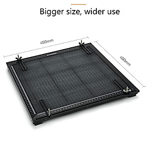 F2 Honeycomb Working Table, ATOMSTACK Metal Laser Cutting Bigger Thicken Worktable 15.74 * 1.18 inch, Fast Heat Dissipation, Anti Skid Fixture Fixing, Scale line, for Engraver, - Black