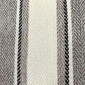 BLUETTEK Cool Stripe Pillow Cases Cotton Linen Square Decorative Throw Cushion Cover 18 Inches by 18 Inches (Light Gray)