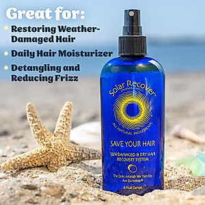 Solar Recover All Natural Hair Conditioner for Sun Damaged Hair - Leave-In Spray (8 oz) - Hydrating Detangler for Dry, Damaged Hair