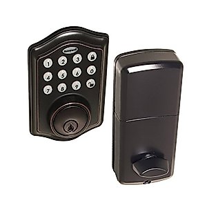 Honeywell Safes & Door Locks - Keyless Entry Door Lock with Smart Electronic Keypad Deadbolt - Easy Installation & 50 Different Pin Codes - Auto Lock - Oil Rubbed Bronze - 2.9 x 2 x 6.2 in - 8712409