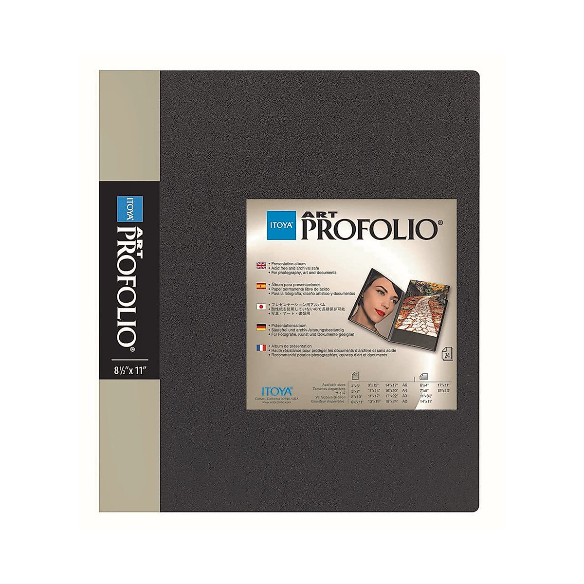 Itoya Original Art ProFolio 11x14 Black 48-Page Art Portfolio Binder with Plastic Sleeves - Portfolio Folder for Artwork with Clear Sheet Protectors - Presentation Book for Art Display and Storage