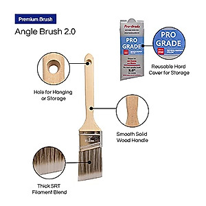 Pro Grade - Paint Brushes - 12Ea 2" Angle Brushes