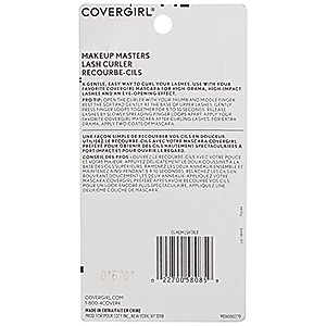 COVERGIRL Makeup Masters Eyelash Curler, Easy to Use, High Drama Lashes, 1 Count, Gentle and Easy Way to Curl Lashes, High Impact Lashes, Eye-Opening Effects