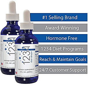 Creative Bioscience 1234 Diet Drops for Women & Men - Diet Drops for Weight Management - Original Amino Complex, 2 Fl Oz (Twin Pack)