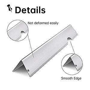 Clivimi 17 Inch Grill Flavorizer Bars, Grill Heat Deflectors Flavor Bars BBQ Gas Grill Replacement Parts for Weber 66032 66795 66040, Genesis II/LX 300 Series, II E-310, E-330, E-335, S-310, S-335