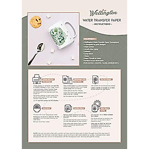 Wellington Specialty Craft Supplies, Waterslide Decal Paper for Inkjet Printer, A4 Size, 20 Water Slide Transfer Printing Sheets, Clear
