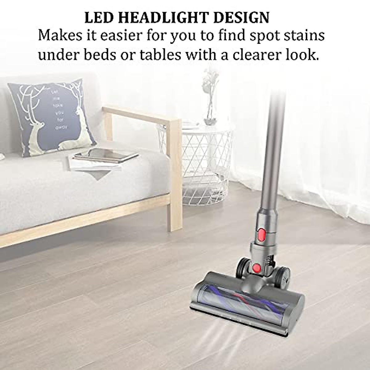 Ninthseason Quick-Release Direct Drive Cleaner Head Turbine Floor Tool for Dyson V15 V11 V10 V8 V7 Cordless Vacuum Cleaner for carpets and hard floors