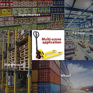 Xilin Manual Pallet Jack High Lift Truck Hand Scissor Pallet Truck 45" Lx27“W 2200lbs Capacity 3.3" Lowered 31.5 Lift Height Suitable for Open Bottom Pallets, JF685