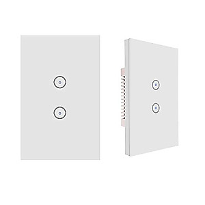 2pack Smart Light Switch WiFi Touch Wall Light Switch Easy to Install, App Remote Control Timer Switch，Voice Control，Set Schedule Timer，Compatible with Amazon Alexa and Google Assistant