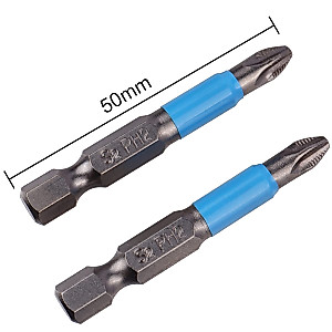 Wolfride 10PCS Phillips Head Drill Bit Magnetic Phillips Head Screwdriver Bits PH2 Bit Set - 50mm