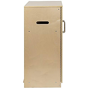 Flash Furniture Hercules Children's Wooden Kitchen Refrigerator for Commercial or Home Use - Safe, Kid Friendly Design, Natural