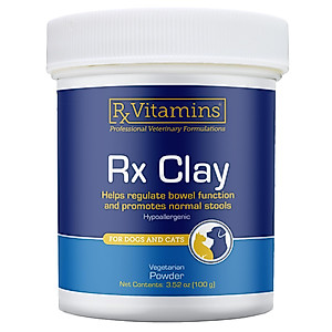 Rx Vitamins Rx Edible Clay Powder - Anti Diarrhea for Dogs & Cats and Promotes Gas Relief for Dogs - Aids in Cat Digestive Support and Dog Constipation Relief - 3.52 oz