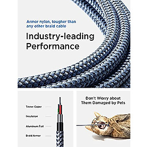 LISEN MFi Certified iPhone Charger Cable (6.6ft), [Never Rupture] Lightning Cable 2.4A Fast Charging iPhone Cord Compatible with iPhone 11 Pro/Xs Max/XR/XS/X/8/8 Plus/7/6/6 Plus/SE/5/5S