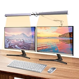 Architect Desk Lamp, Swing Arm Lighting, Desk Light, Clamp Lamp 12W 3 Color Modes Computer Desk Lamp with USB Adapterfor Office Home Workbench Drafting Study Dormitories,White