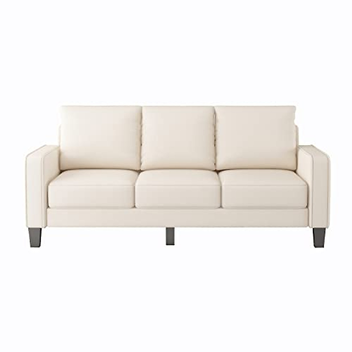 Lepfun Large Sofa, Three-seat Sofa Classic Tufted Chesterfield Settee Sofa Modern 3 Seater Couch Furniture Tufted Back for Living Room (Beige)