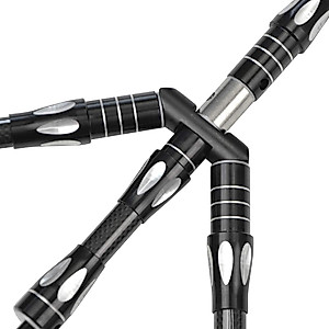 SHARROW 5 Inch 10 Inch 30 Inch Archery Stabilizer Balance Bar Set Detachable Pure Carbon Fiber Vibration Dampene Recurve Bow Accessory Hunting (Silver)