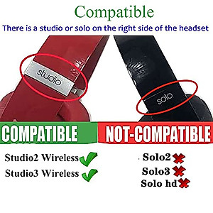 Replacement Top Headband Rubber Foam Cushion Pad Repair Parts Compatible with Beats Studio 2.0 Studio 3.0 Wired Wireless Over-Ear Headphones (Blue)