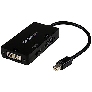 StarTech.com 3 in 1 Mini DisplayPort Adapter - 1080p - Mini DP / Thunderbolt to HDMI / VGA / DVI Splitter for Your Monitor (MDP2VGDVHD)