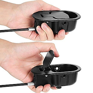 APACALI Recliner Pull Cable Replacement Set of 2, Universal Black Sofa Couch Recliner Release Cables with Metal Pull Handle fits Most Recliner Brands, Hook Exposed Cable Length (4.75")