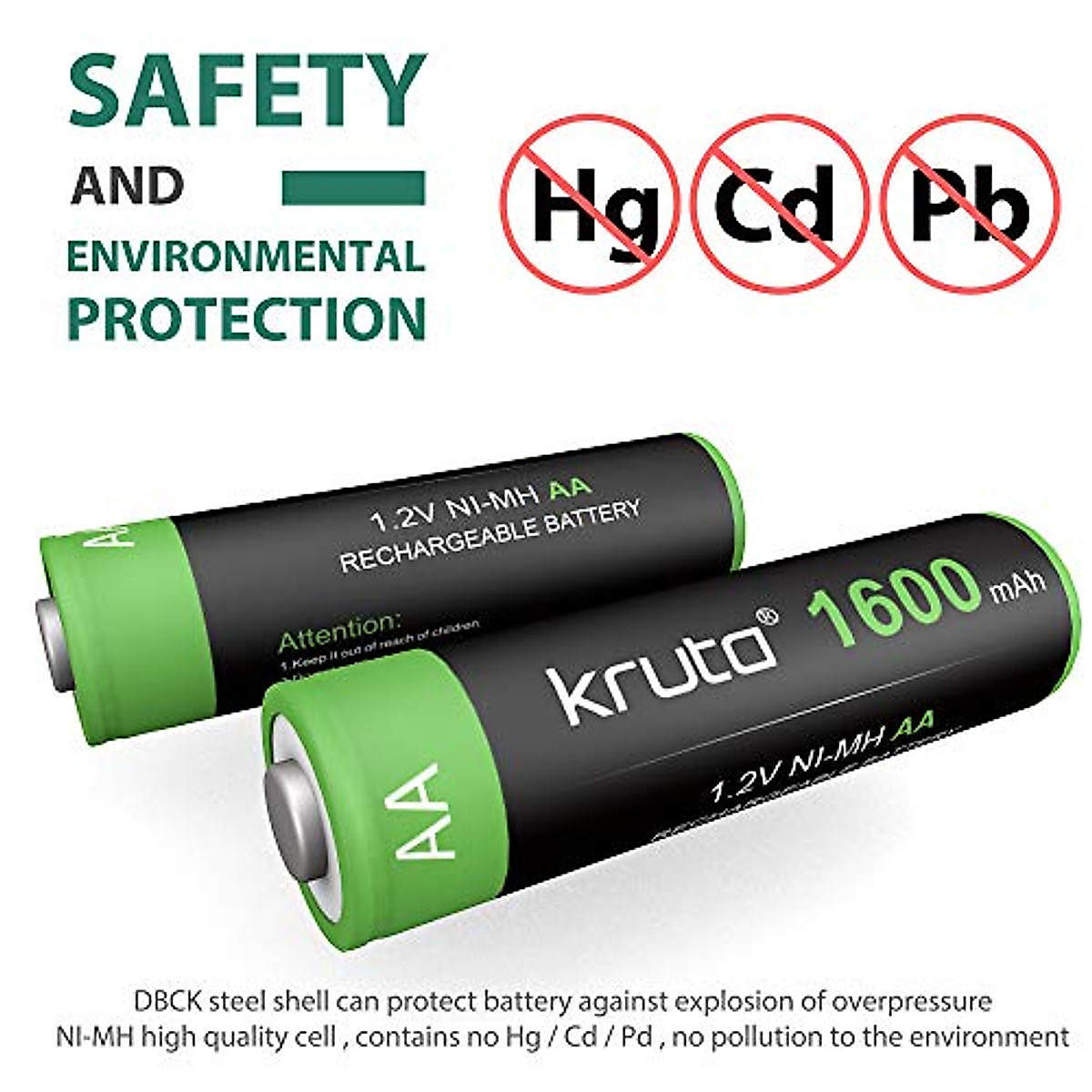 Solar Lights Batteries AA 1600mah High Capacity 1.2V Ni-MH Rechargeable AA Solar Battery for Outdoor Solar Lights, Battery String Lights, TV Remotes, Wireless Mouses, Radio, Flashlight