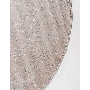 Unique Loom Sofia Collection Area Rug - Salle Garnier (4' 1" Round, Beige/ Ivory)