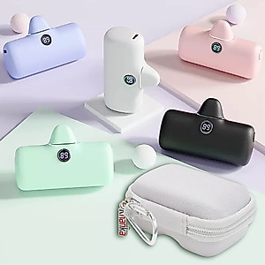 khanka Hard Travel Case Compatible with iWALK/Charmast/KKD/Abnoys/VEGER/Taegila Small Portable Charger 3350mAh 4500mAh 4800mAh 5000mAh 5200mAh 8000mAh Ultra-Compact Power Bank, Case Only (White)