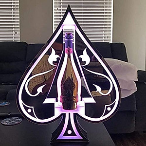 GlowBar Rechargeable Color Flashing Armand De Brignac Champagne Glorifier Display LED Ace of Spade VIP Bottle Presenter