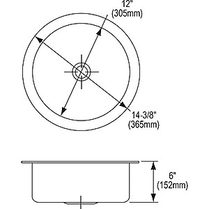 Elkay ELUH12FB Lustertone Classic Single Bowl Undermount Stainless Steel Sink