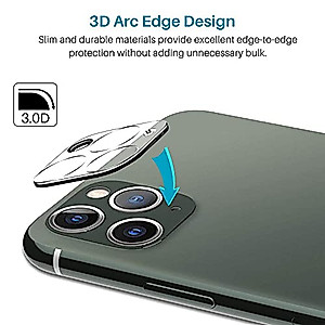 [3 Pack] L K Camera Lens Protector for iPhone 11 Pro/iPhone 11 Pro Max, HD Clear Tempered Glass Protector Case Friendly Easy Installation