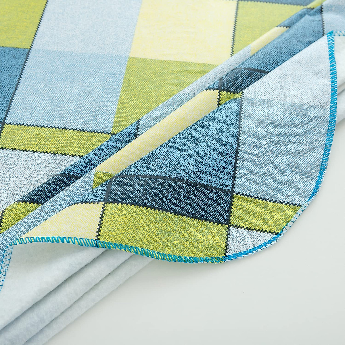 Vinyl Tablecloth with Flannel Backed Waterproof Oil-Proof PVC Table Cloth Wipeable Spill-Proof Plastic Table Cover for Indoor and Outdoor(Morden Checkered, 60 x 102 Inch Rectangle)