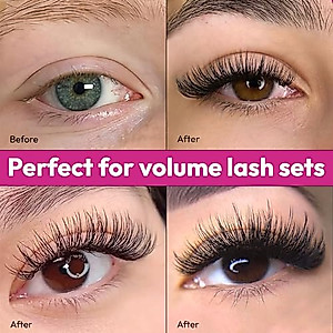 Eyesy Lash 1200 Easy Promade Fans - 5D 0.07 Curl C Mixed Lengths 8-16mm - Ultra Speed 40 Lines Eyelash Trays Volume Premade Lash Fans Handmade Pre Made Eyelash Extensions Fluffy Soft Pointy Base