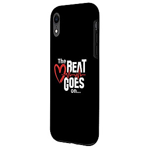 iPhone XR The Beat Goes On Open Heart Surgery Survivor Heart Warrior Case