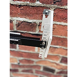 KENUCO 19 Inch Vertical Ends Wall Mount Rack Wall Mountable Server Rack w/Hardware Black (19'' X 4U White)