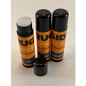 RUGID Compound, Recurve, Traditional Bow String and Crossbow Rail Wax, Lubricant & Conditioner - Cold Weather, Odorless Formula - 3-Pack .15 Ounce Tubes