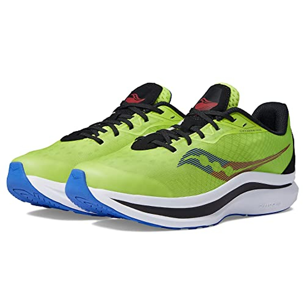 Saucony Endorphin Running Shoe, Acid/Lime, 2 US Unisex Big Kid