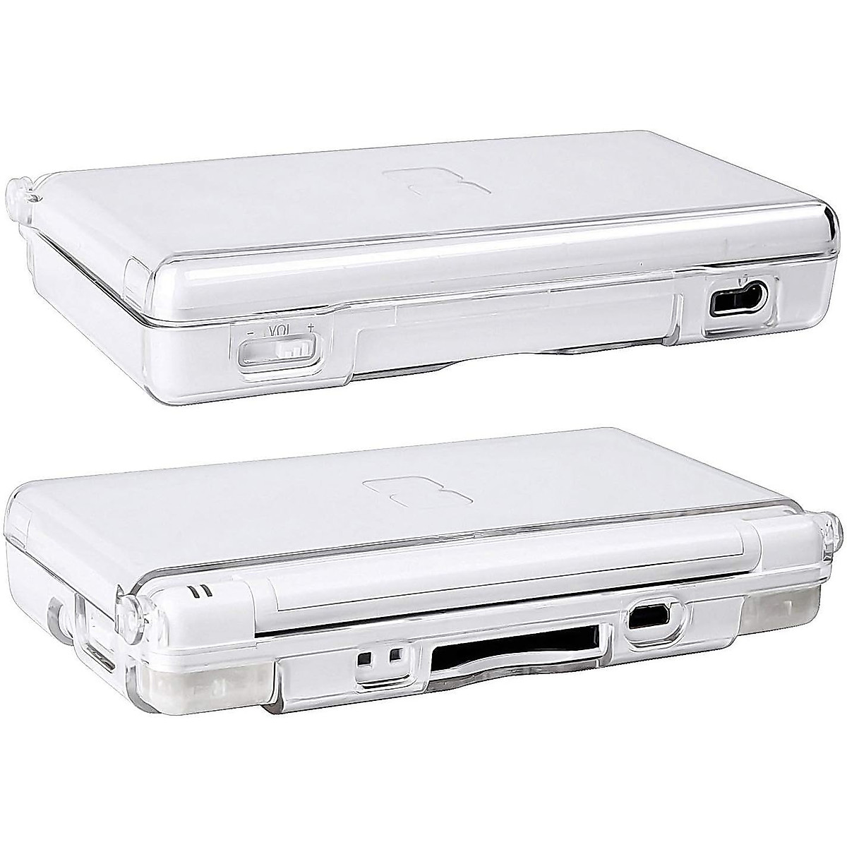 KlsyChry Transparent Hard Shell Case Cover Compatible with Nintendo DS Lite NDSL, Replacement Protective NDS Lite Crystal Clear Housing Case（Not for Nintendo DS or Dsi）