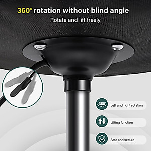 BFTOU White Minimalist Square Swivel Stool with Wheel for Work SPA Shop Massage Height-Adjustable and Cost-Effective Rolling Stool Chair