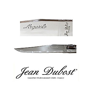 Laguiole Jean Dubost Steak Knives 12 Piece of Set with Black Handle -Thiers France