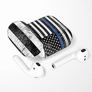 GIUMOWL American Flag Airpods Case Compatiable with Airpods 1 & 2 - Airpods Cover with Key Chain, Full Protective Durable Shockproof Personalize Wireless Headphone Case