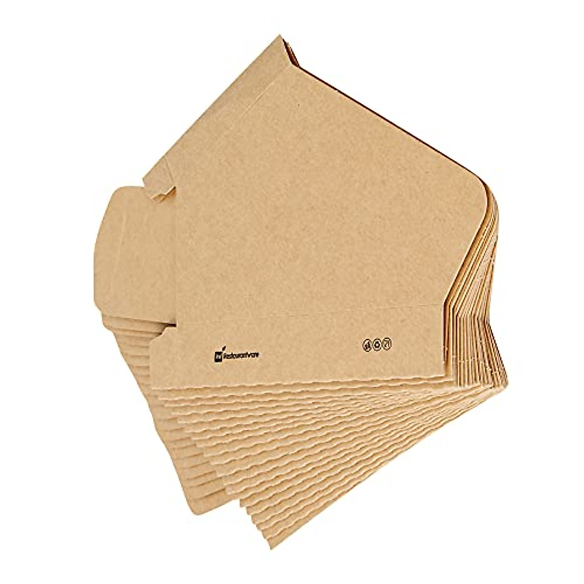 Restaurantware Bio Tek 6 .25 x 2 x 3.75 Inch Single Taco Holder 200 Greaseproof Stand Up Taco Holder - Large Self-Standing Kraft Paper Paper Taco Holder Freezable