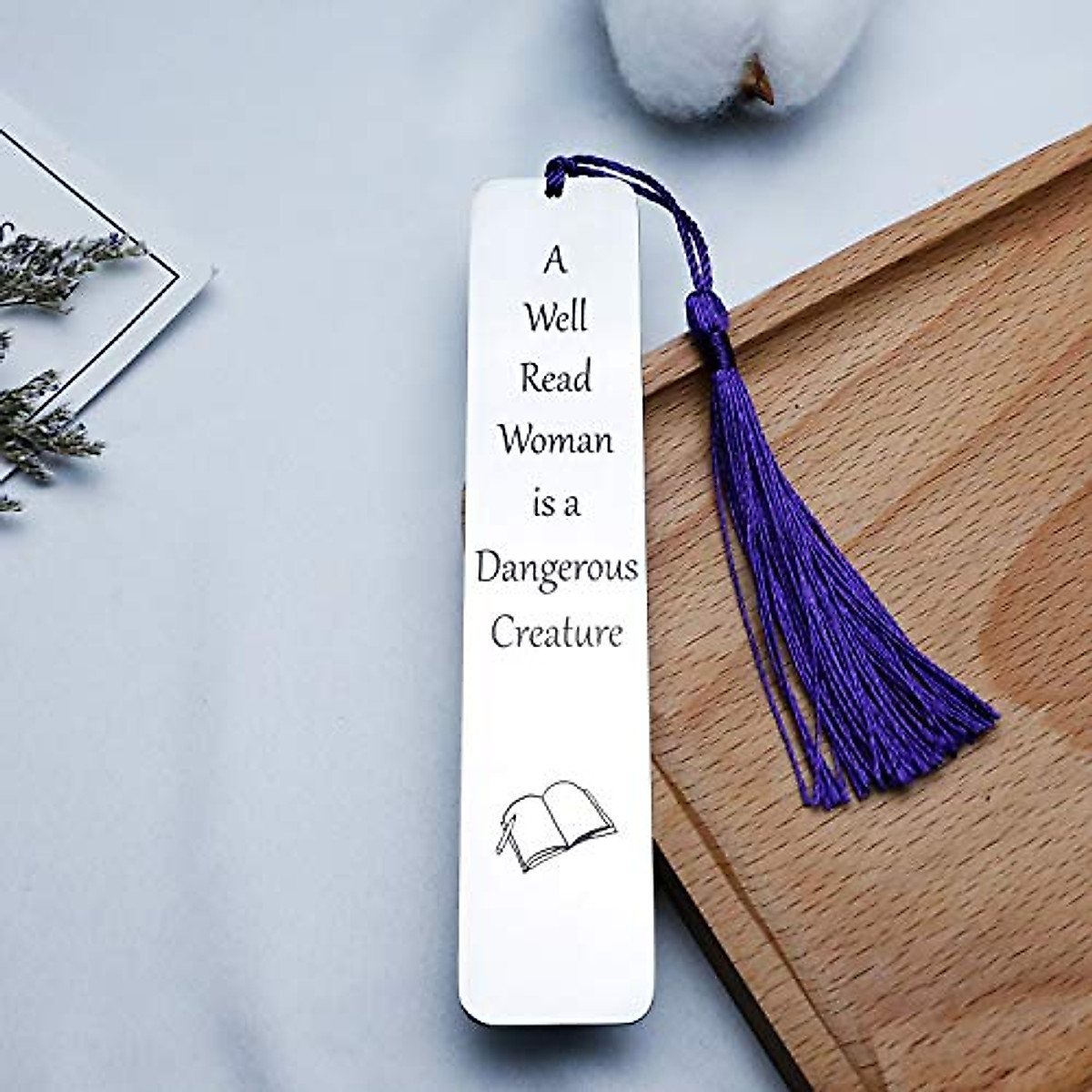 A Well Read Woman is a Dangerous Creature Bookmark Book Lovers Bookworm Book Club Mom Best Friend Gift (BM-Read Woman) (BM-Read Woman)