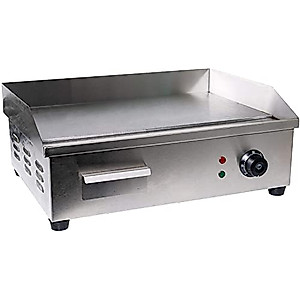 WYZworks Commercial Electric Indoor Grill Countertop Steak Oven Griddle Plancha Adjustable Chef Thermostatic Control Hot Plate 110V