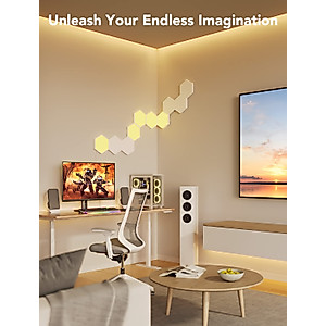 Govee Glide Hexa Light Panels, RGBIC LED Hexagon Wall Lights, Wi-Fi Smart Home Decor Creative Lights with Music Sync, Works with Alexa Google Assistant for Living Room, Bedroom, Gaming Rooms,10 Pack